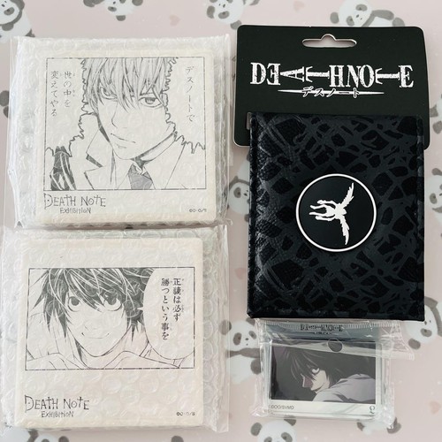 DEATH NOTE Exhibition: Two Coasters, Folding Wallet, Acrylic Stand ...