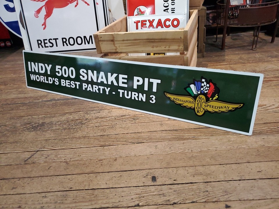 Indy 500 Sign Metal Race Day Snake Pit Sign IMS Indy Motor Speedway ...
