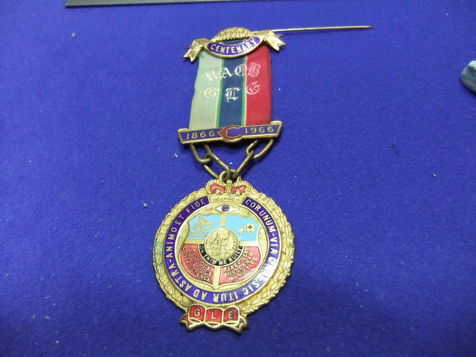 vtg badge jewel raob buffaloes 1866 1966 centenary majestic lodge 4976 ...