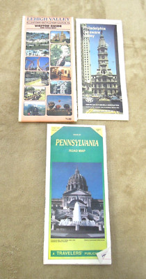 Lot Of 3 Vintage Road Maps Brochures Pennsylvania State, Attractions ...