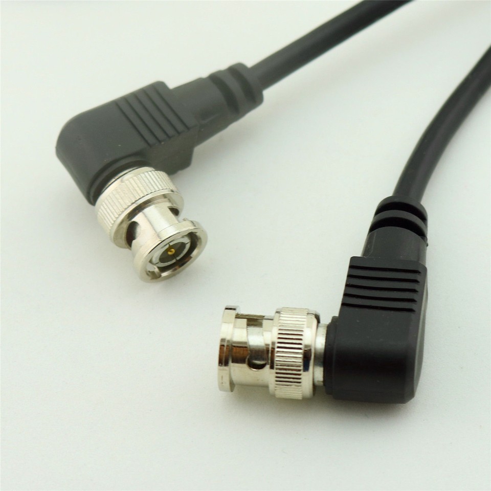 1x BNC Male to BNC Male 75ohm Right Angle Coaxial Cable for CCTV ...