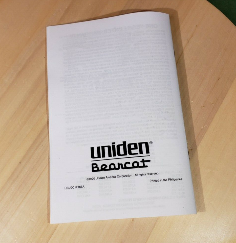 UNIDEN Bearcat BC 855XLT 50 CH Scanning Radio Manual BC855XLT MANUAL ...