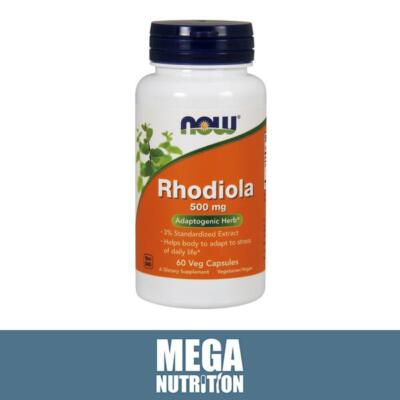 NOW Foods Rhodiola Rosea Extract 500mg 60 Veg Caps Stress Energy ...