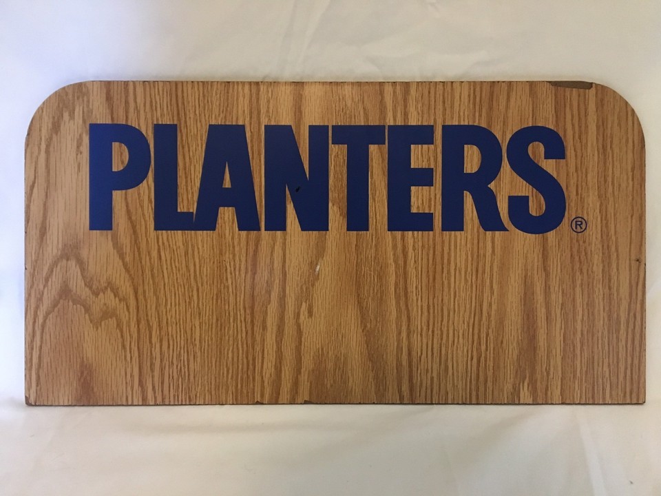 PLANTERS PEANUTS MR. PEANUT WOODEN STORE DISPLAY SIGN/ADVERTISEMENT ...