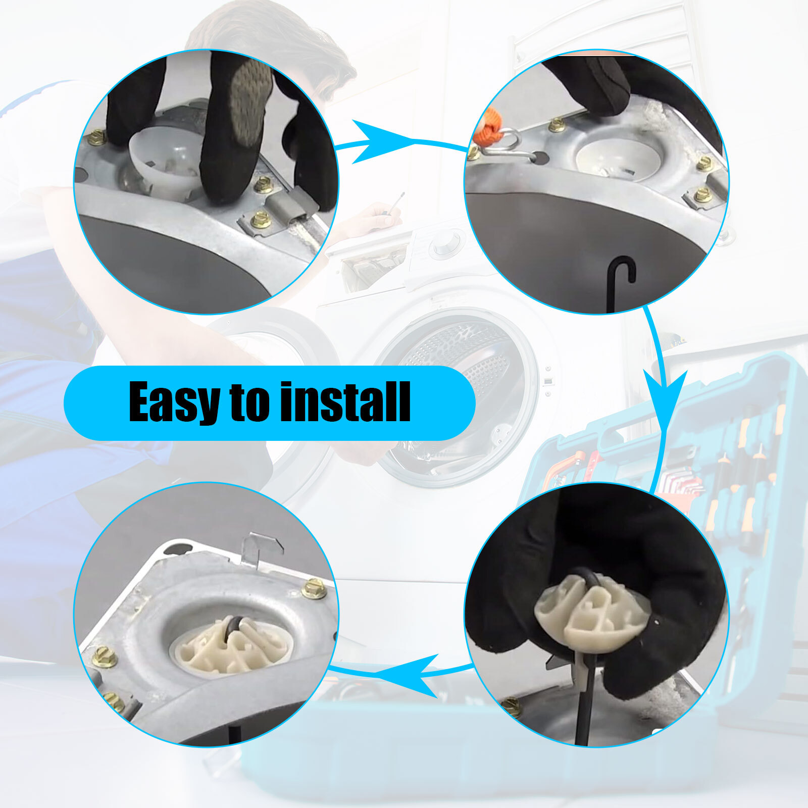 For Whirlpool W10780045 Genuine Washer Suspension Rod Spring Parts Kit ...