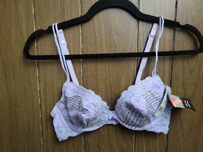 Lily Letter Print And Lace Underwired Bra Multiple Colors And Sizes ...