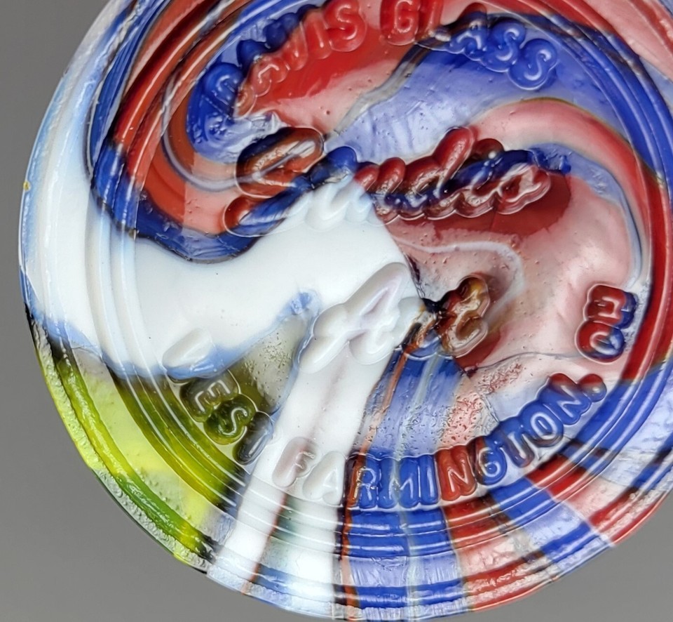 *B42) Andy Davis Glass Studio Art Decorative Swirl Color Spinning Top ...