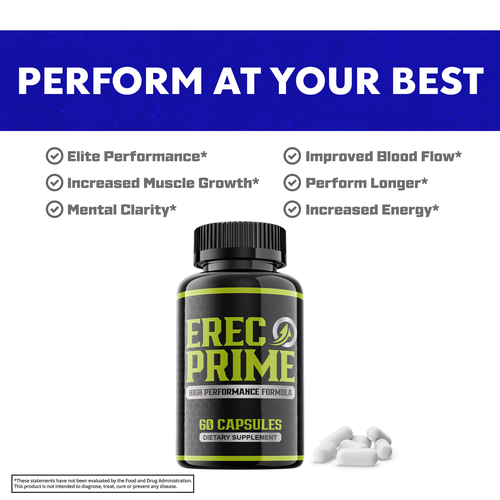 Erec Prime Formula for Male Virility ErecPrime Male Performance (60 ...