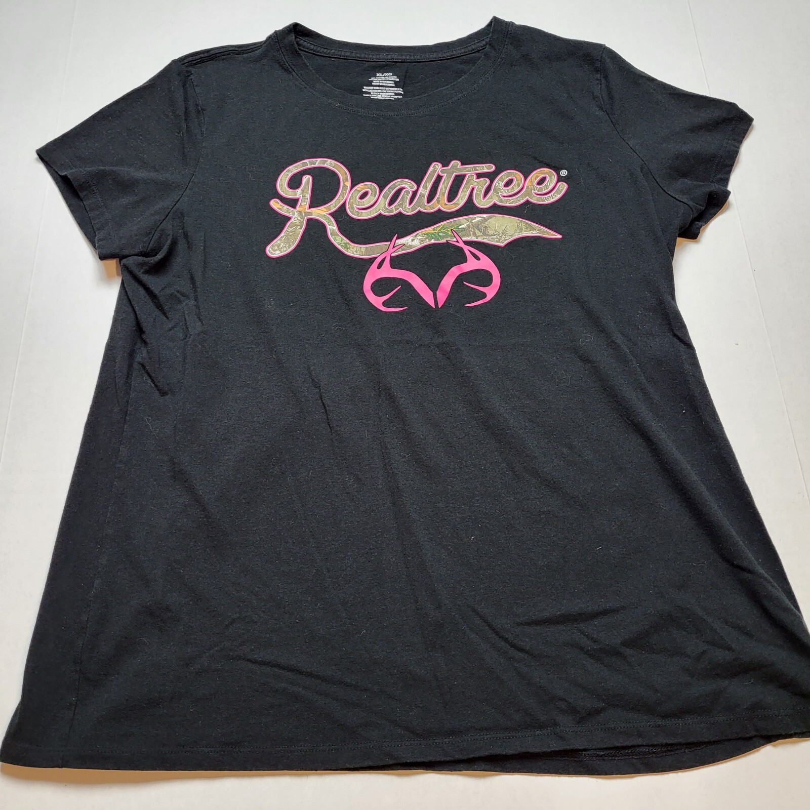 Realtree T-Shirt Womens XL Black Pink Hunting ^28 | eBay