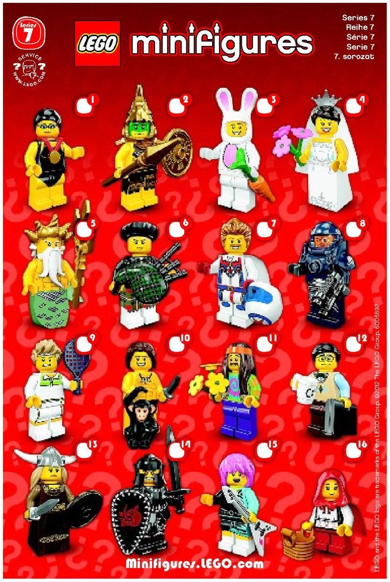 LEGO Collectable Minifigure Series CHOOSE YOUR Checklist Tick Sheet ...