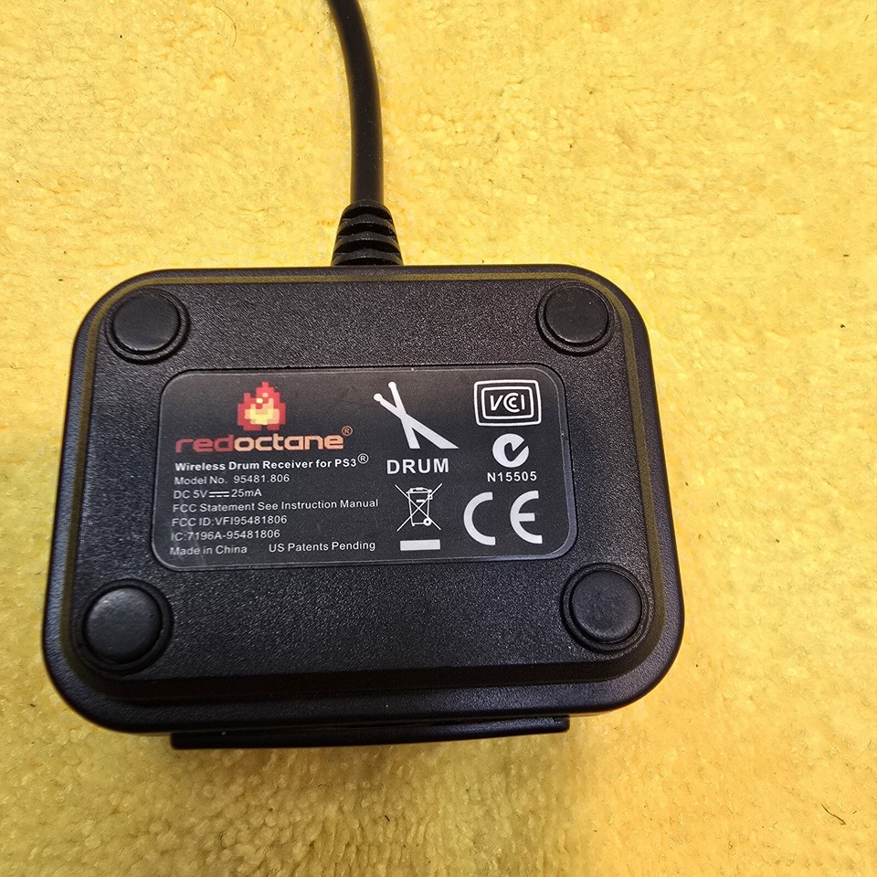 PS3 Guitar Hero Drum Wireless Dongle Receiver RedOctane 95481.806 ...