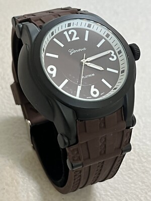 Geneva Men’s Watch With Rubber Band, New | eBay