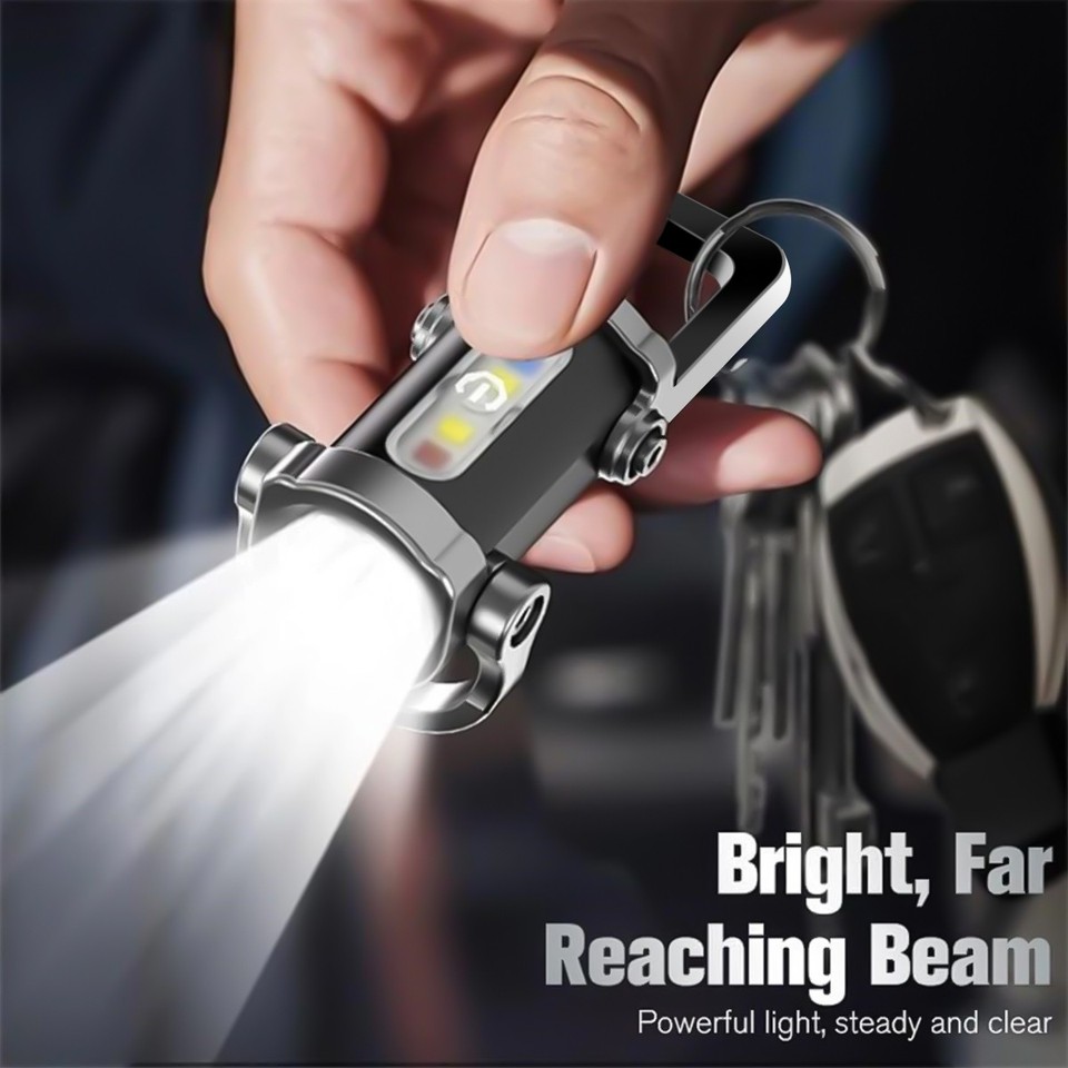 1-10x Super Bright LED Flashlight Rechargeable Pocket Mini Keychain ...