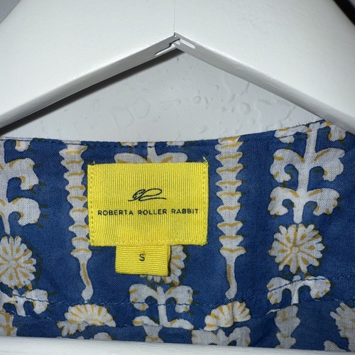 Roberta Roller Rabbit Dress Womens M Blue White Embroidered Tunic Cover ...