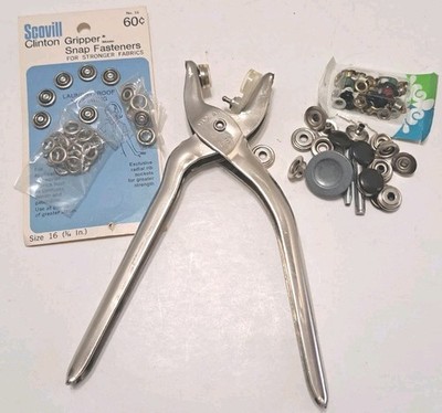 Vintage SCOVILL Riveter Tool USA Leather Making Grommet Punch With ...