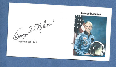 GEORGE NELSON NASA ASTRONAUT SIGNED SPACE CARD | eBay