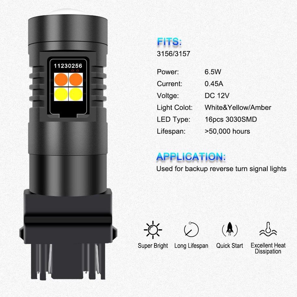 Switchback LED Front Turn Signal Bulb For Kenworth 2008-2018 T660 2010 ...