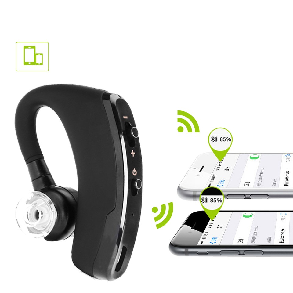 Wireless Bluetooth Headset Earpiece Hands-free Call Earphone Earbud ...