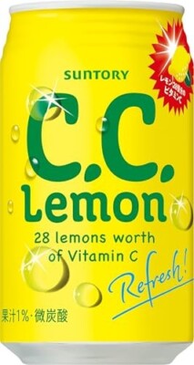 Suntory CC Lemon 350ml x 24 cans Lemon Flavor Soda Japanese Drink Juice ...