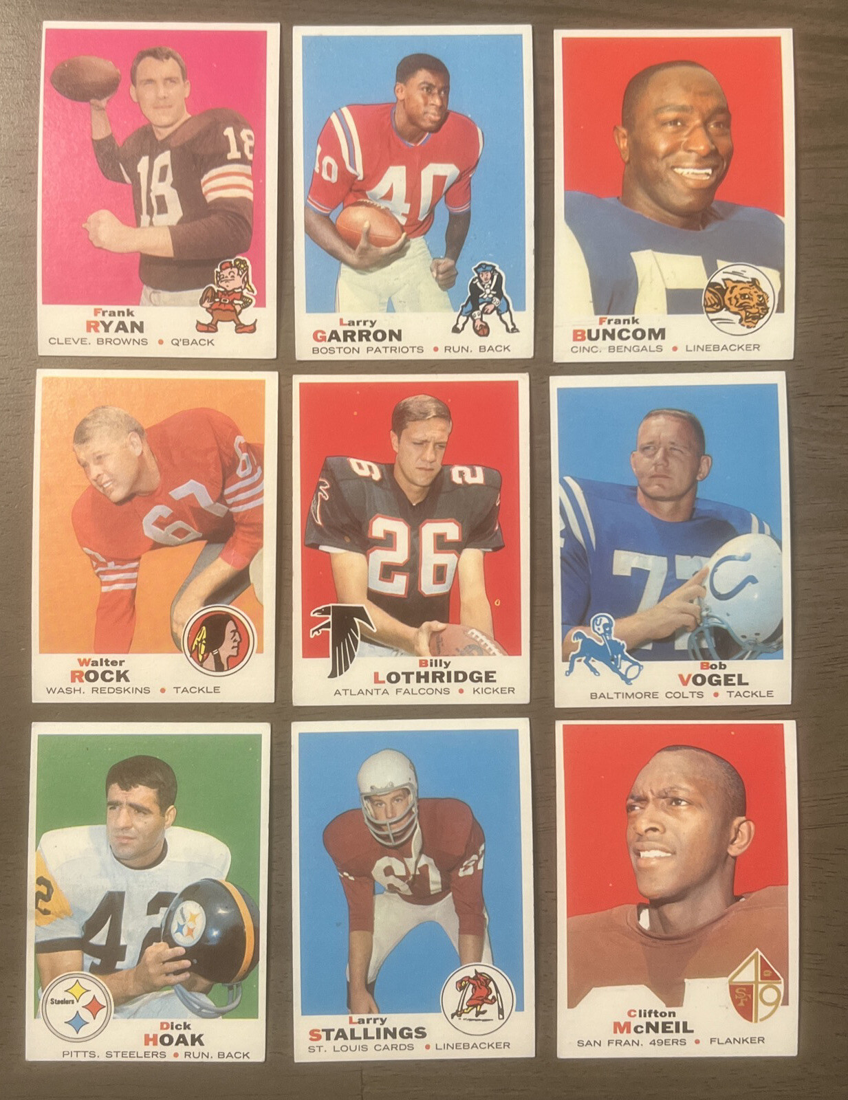 1969 TOPPS FOOTBALL EXNM/NM #133-263 YOU PICK COMPLETE YOUR SET FREE ...