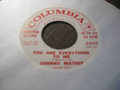 Johnny Mathis 45 You Are Everything To Me / Small World Columbia 4 ...