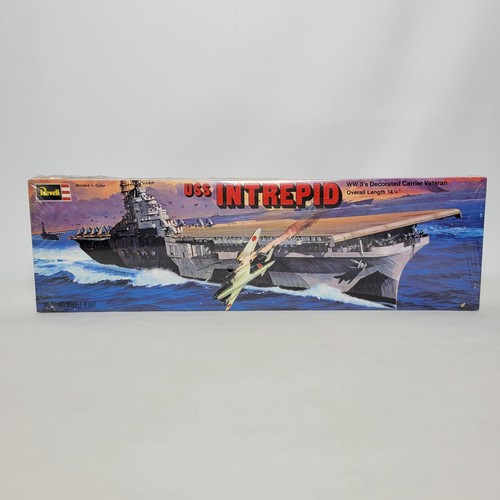 Vintage Revell USS Intrepid WWII Aircraft Carrier Model Kit Sealed H ...