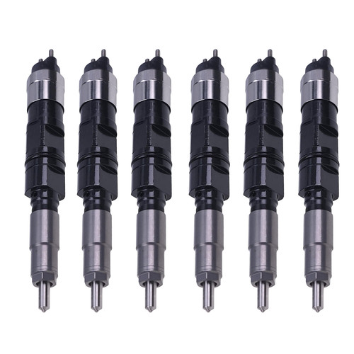 6PCS Fuel Injector RE529118 RE524382 095000-6490 for John Deere 6068 ...