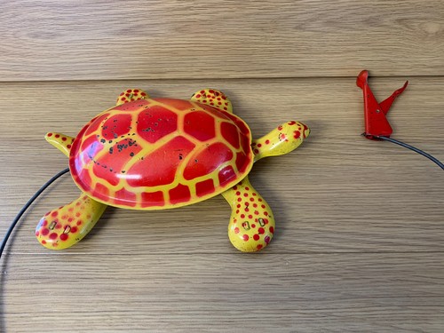 Vintage Mobo Tin Plated Tortoise "Toy-Toise" Toy I Lead You Follow A1 ...