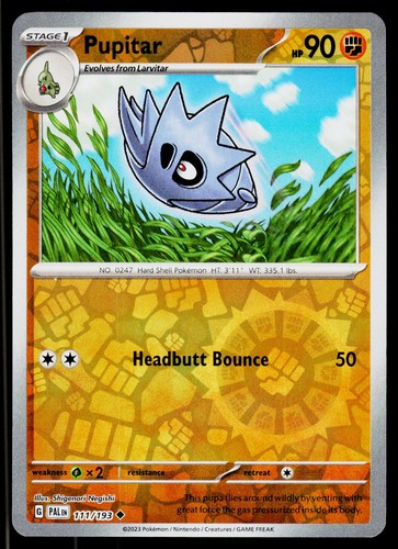 Pupitar SV02: Paldea Evolved #111/193 Uncommon, Rev Holo | eBay