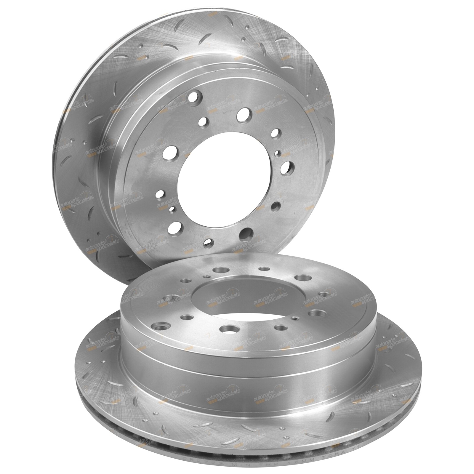 Rear Dimple Drilled & Slotted Disc Brake Rotors for Lexus LX570 URJ201 ...