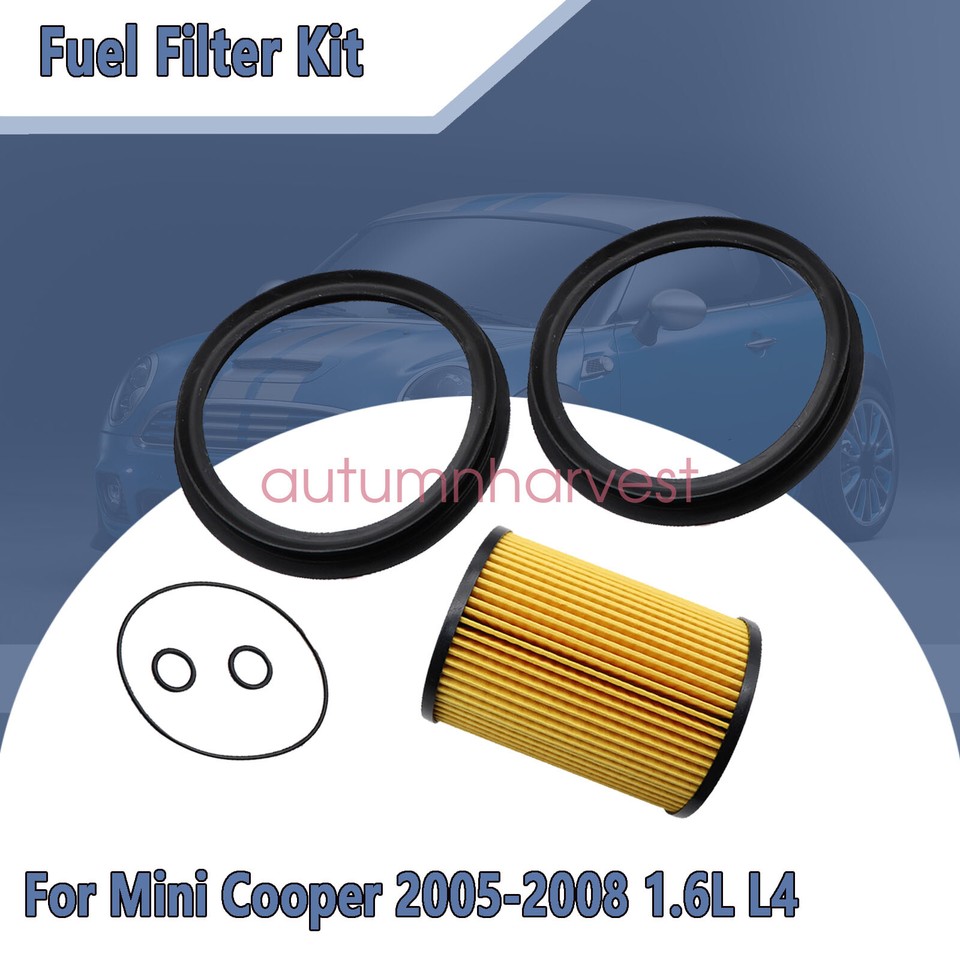 Gas Tank Fuel Filter Kit+O-rings For Mini Cooper R50 R53 3/2002-06 07 ...