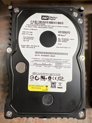 Western Digital WD1500ADFD 150GB WD RAPTOR 10000 RPM TESTED AND WIPED ...