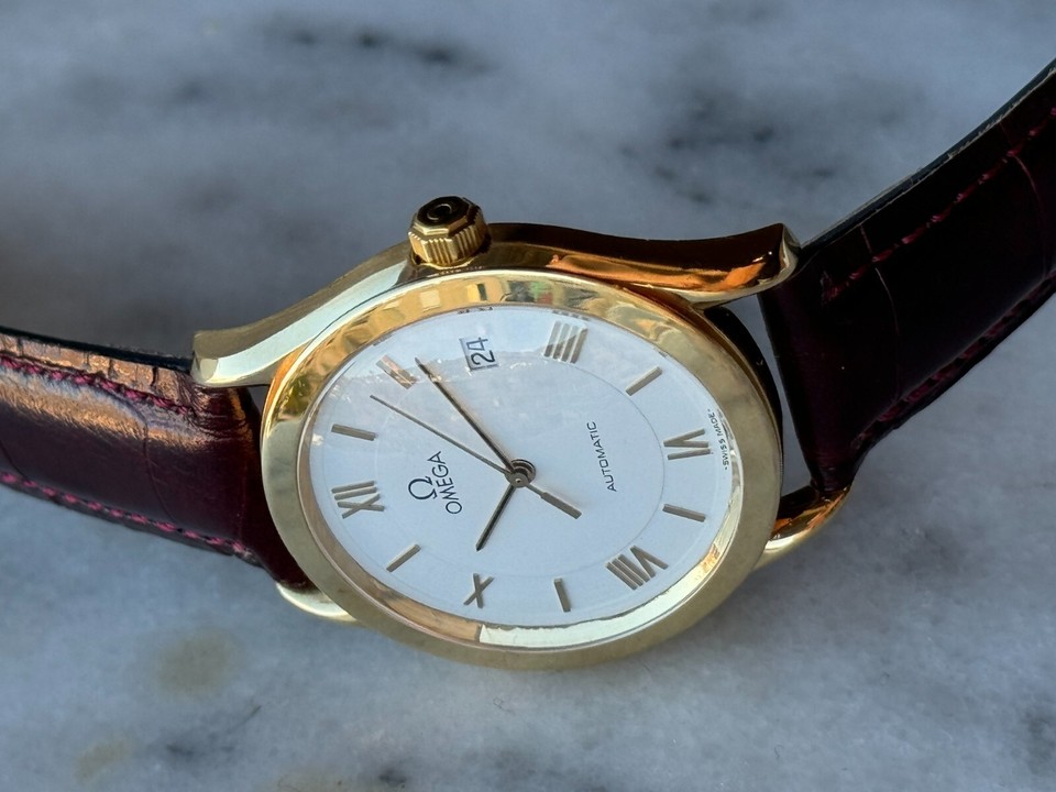 Omega Speedmaster Automatic Watch 166.0295 Solid Gold 18k Mens 35mm | eBay