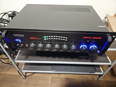 Radio Shack Model MPA-250B PA Stereo Amplifier Amp 250 Watt Rack Mount ...