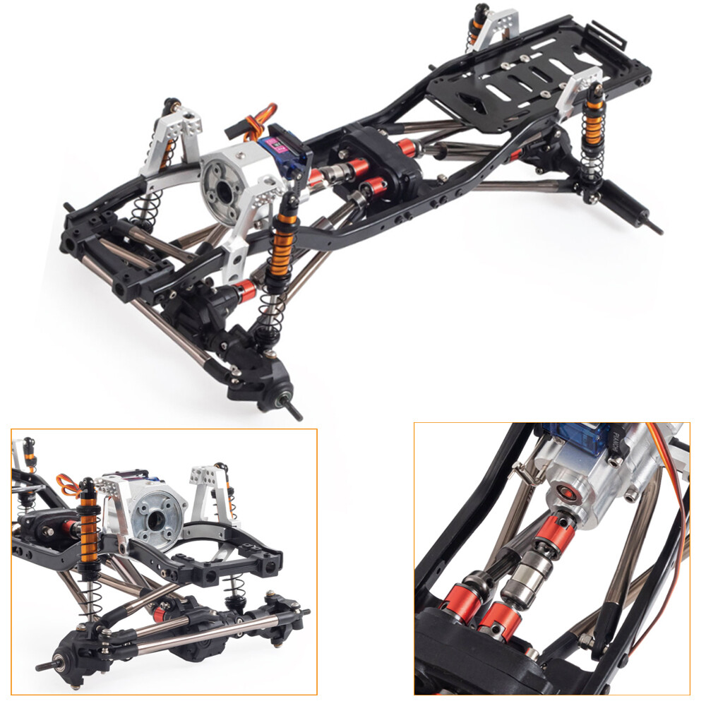 Metal 313mm Wheelbase Chassis Frame for Axial SCX10 90046 1/10 RC ...