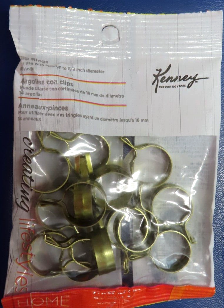 Kenney Clip-On Cafe Rings Curtain Bronze Bag of 14 #KN977/30 NEW | eBay