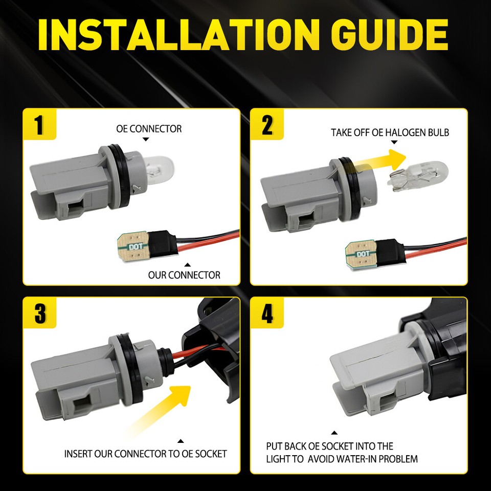 2PCS Dynamic Sequential LED Side Indicator Light For Holden Commodore ...