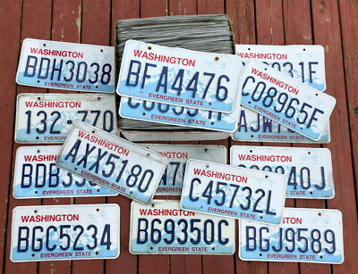 100 Washington State Craft Condition License Plates - Bulk Lot ...