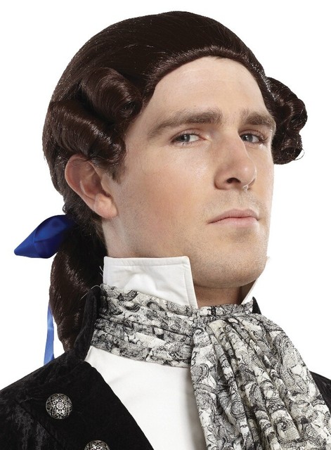 1800'S ADULT MENS GEORGE WASHINGTON COLONIAL PATRIOT COSTUME WIG ...