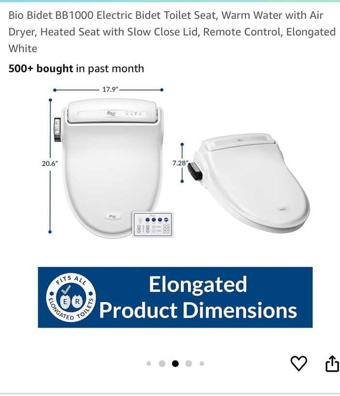 Bio Bidet BB-1000 Electric Smart Bidet Elongated Toilet Seat White | eBay