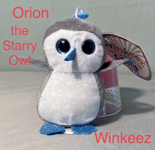 NEW W/Tags Winkeez ORION The Starry Owl Glitter Beak & Feet Clip-On ...
