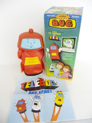 RARE Vintage Telebugs cartoon hand puppet; BUG character puppet; 1986 ...