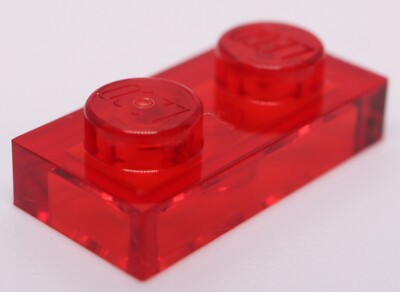 Lego 20x Trans Red 1 x 2 Plate | eBay