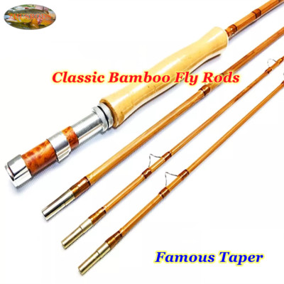 ZHUSRODS Classic Bamboo Fly Rod 8'0" ~ 5 wt / 3 ~ Section / Vintage ...