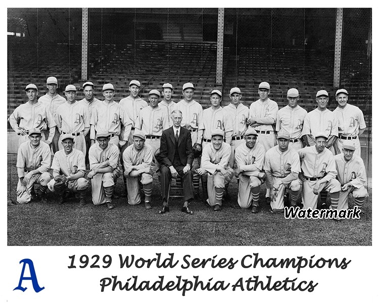 MLB 1929 World Series Champions Philadelphia Athletics Team Picture 8 X ...