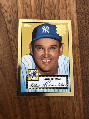 2002 Topps Allie Reynolds 1952 World Series Reprint Gold #67 - Yankees ...