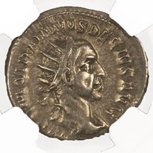 NGC XF Trajan Decius Antoninianus Roman Silver 1st Christian ...