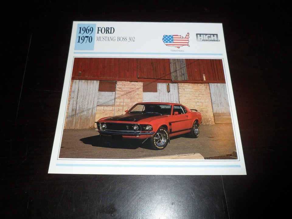 VARIOUS FORD MUSTANG Car Photo Spec Sheet Stat Info CARD | eBay