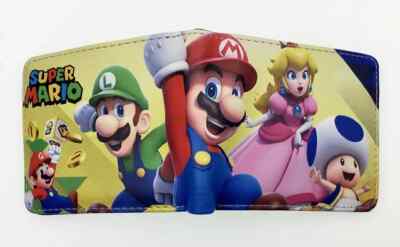 Retro Nintendo Super Mario World Yellow Wallet with Luigi, Princess ...