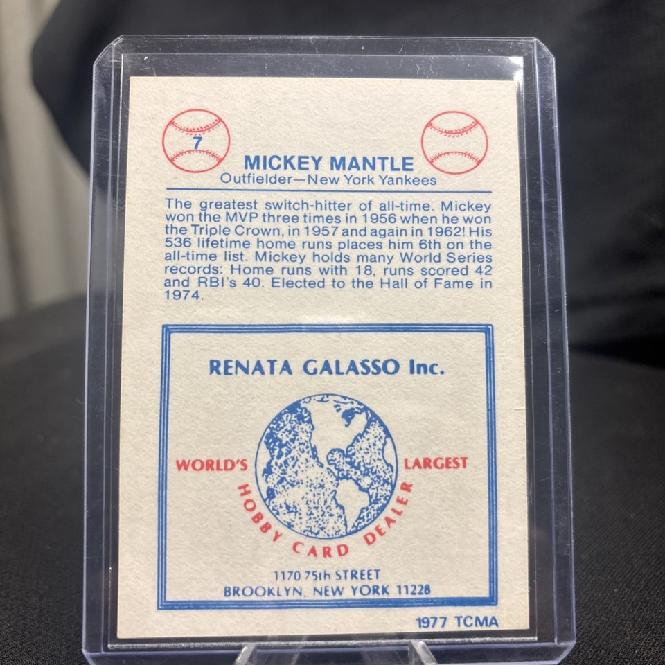1977-84 TCMA Renata Galasso - Series 1 Mickey Mantle #7 | eBay